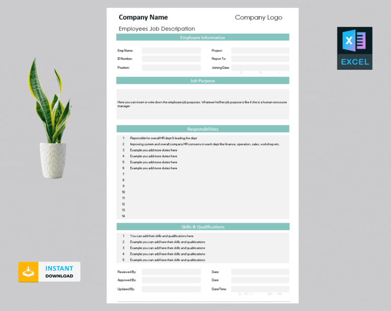 HR Job Description Template – Download & Customize Employee Role Forms