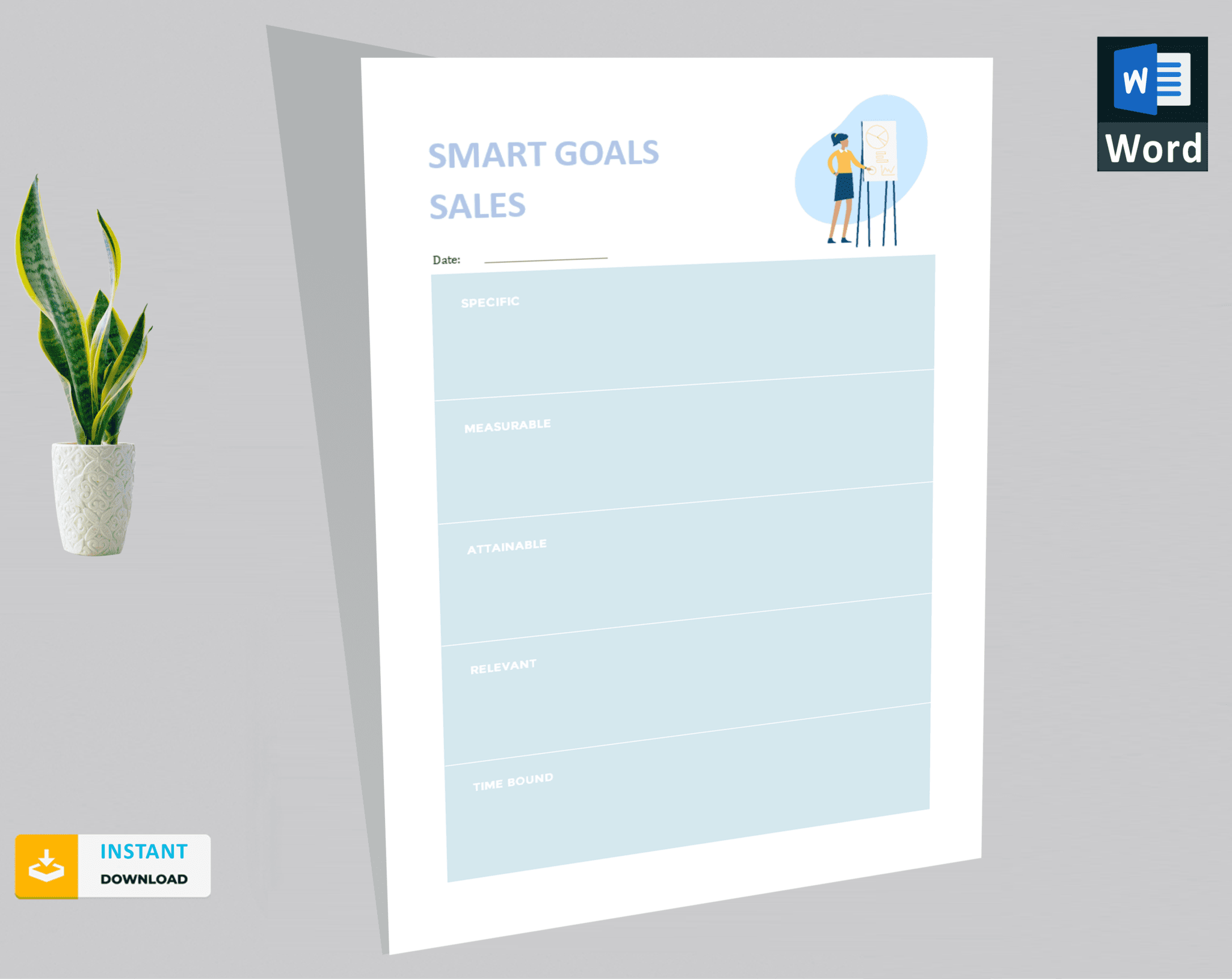 Boost Sales with SMART Goal Templates – Instant Download