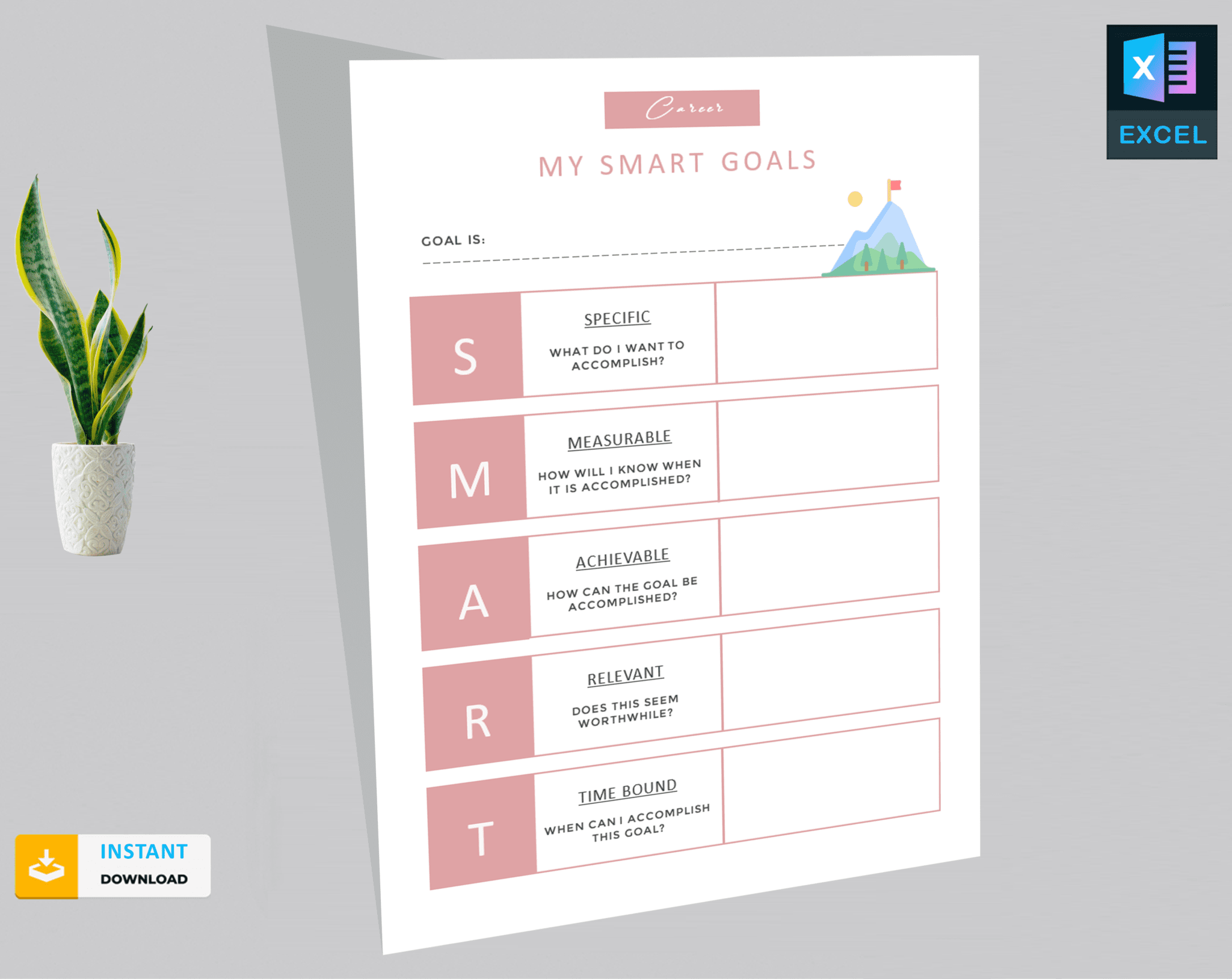 Career Planning Template: SMART Goals & 5-Year Plan for Career Growth