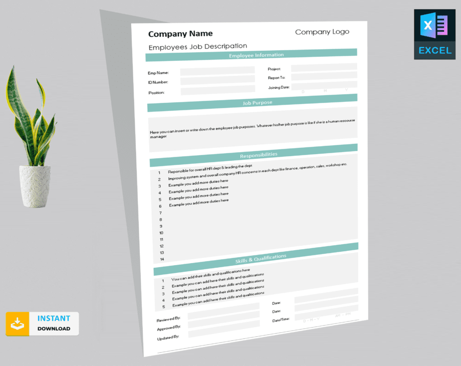 HR Job Description Template – Download & Customize Employee Role Forms