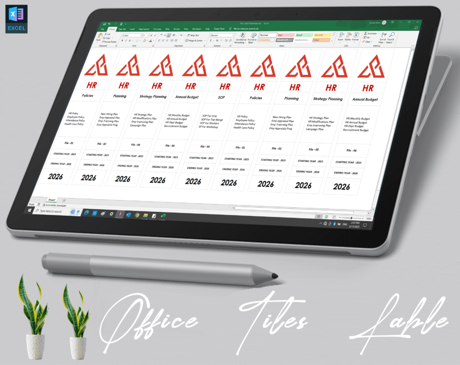 Custom Labels for Files – Printable File Folder Templates