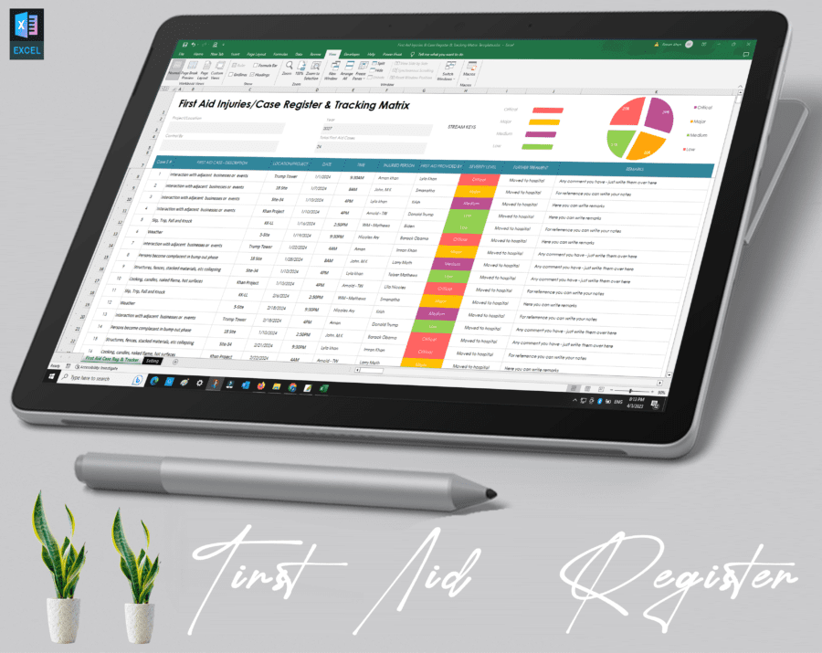 First Aid Injury Logbook - Buy First Aid Injury Tracker & Digital ...