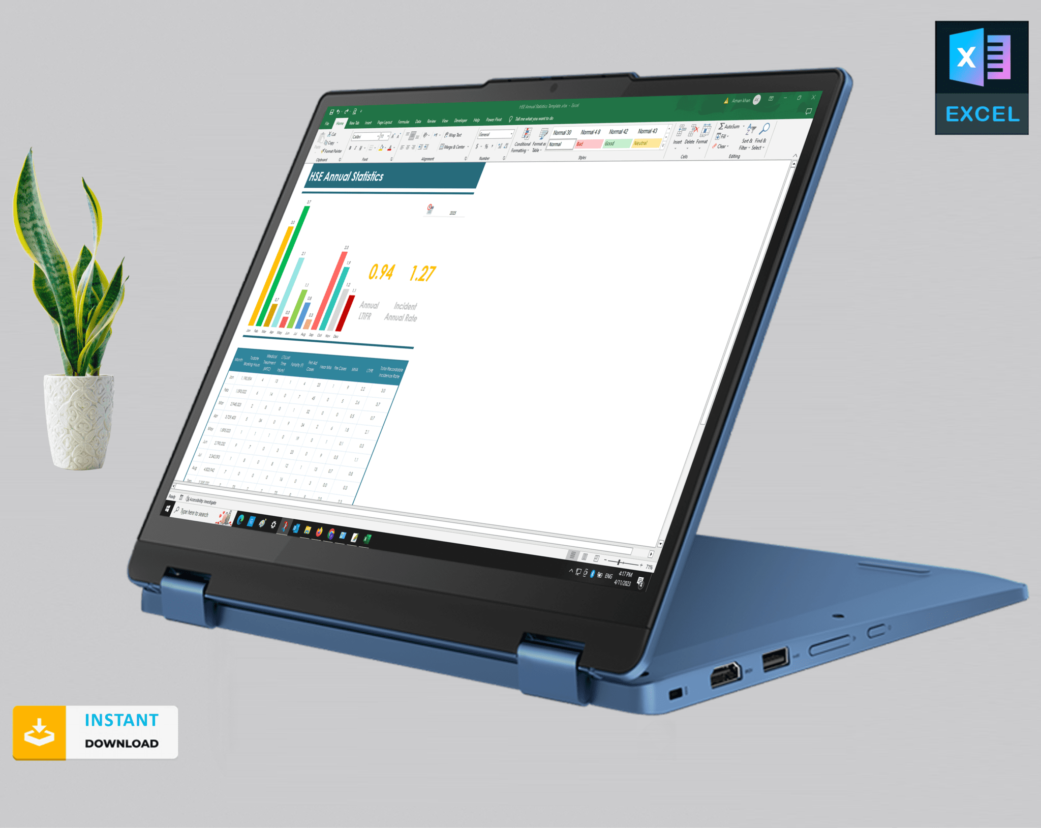 HSE Annual Statistics Template – Track Safety Performance
