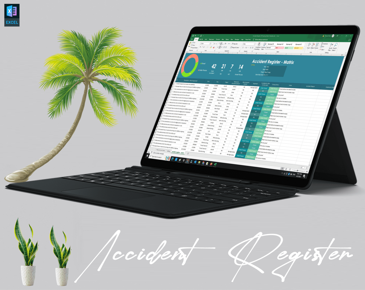 Accident Register Template – Workplace Incident Tracker