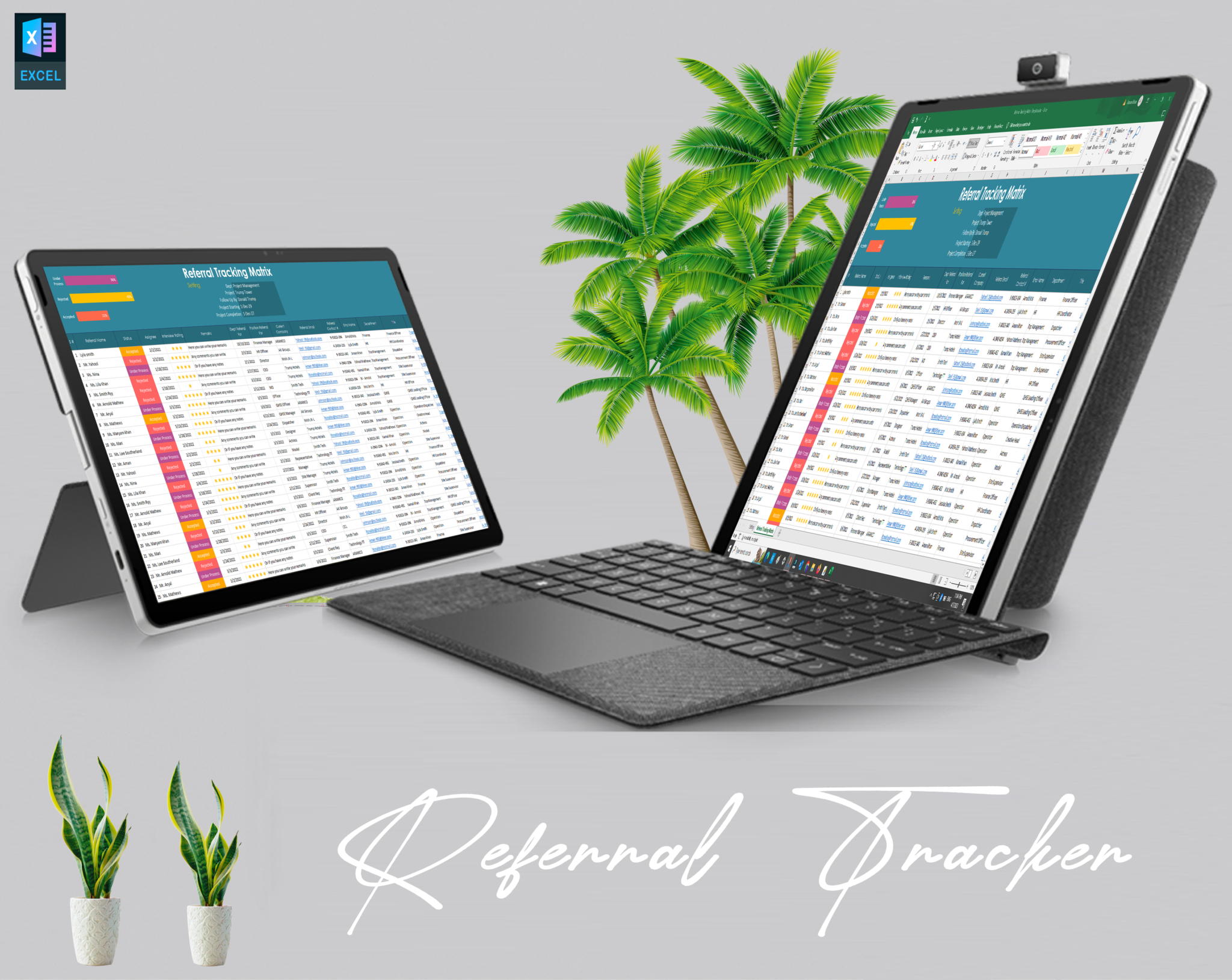 Referral Tracking Matrix Template – Manage Employee & Affiliate Referrals