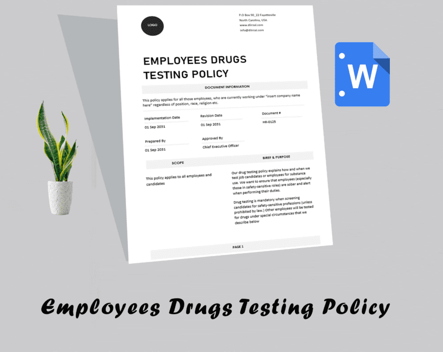 Pre-Employment Drug Screening Policy Template – Ensure Workplace Safety