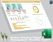 HR Dashboard Template | Talent Management Monthly Report & Analytics Tool
