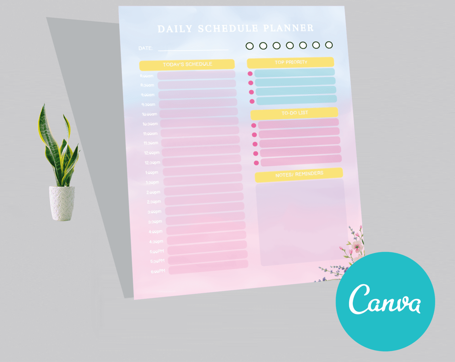 Best Daily Planner | Customizable & Printable Schedule Organizer
