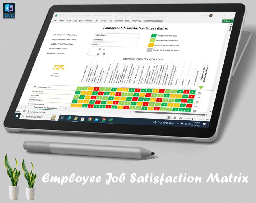 Best Employee Engagement Survey Tools | Employee Job Satisfaction Matrix