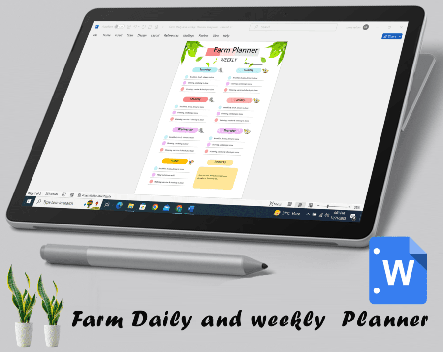 Farm Schedule Template – Organize Your Farm Tasks with Ease