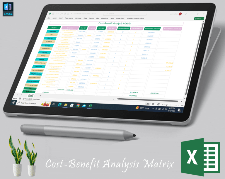 Cost-Benefit Analysis Template | Simplify Financial Evaluation