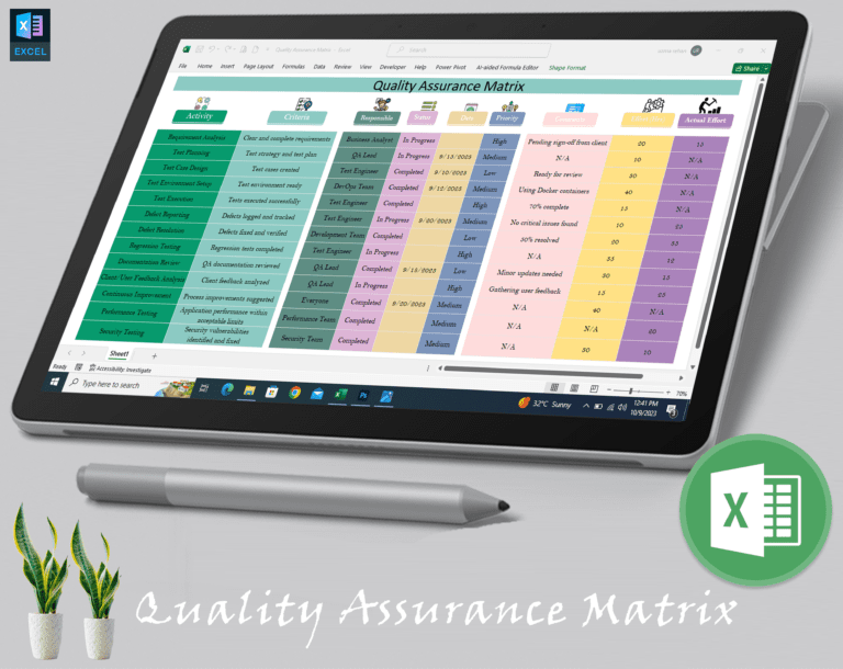 Buy Quality Assurance Matrix - Enhance Your QA Process with ...