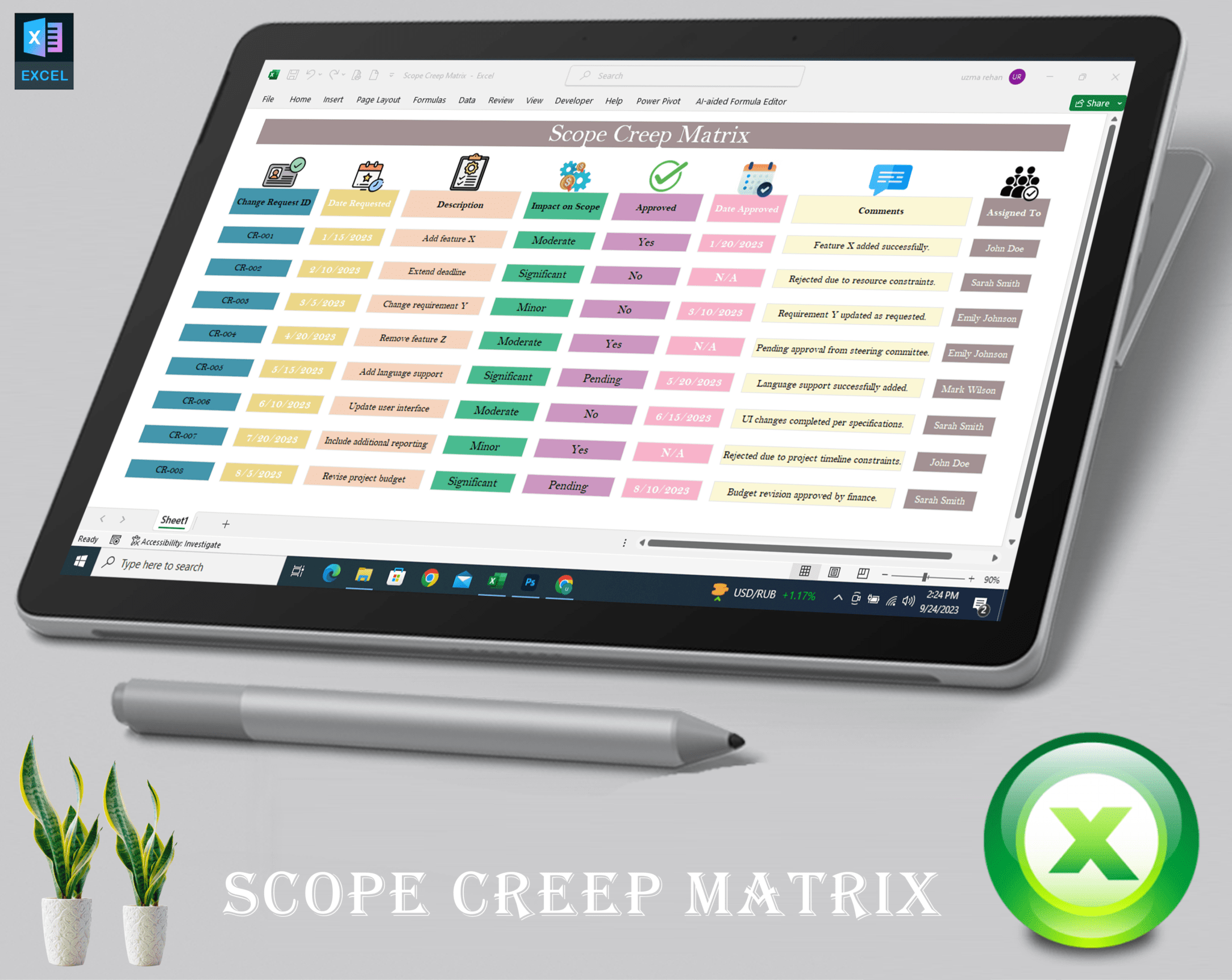 Excel Multi-Project Management Template – Simplify Scope and Task Tracking