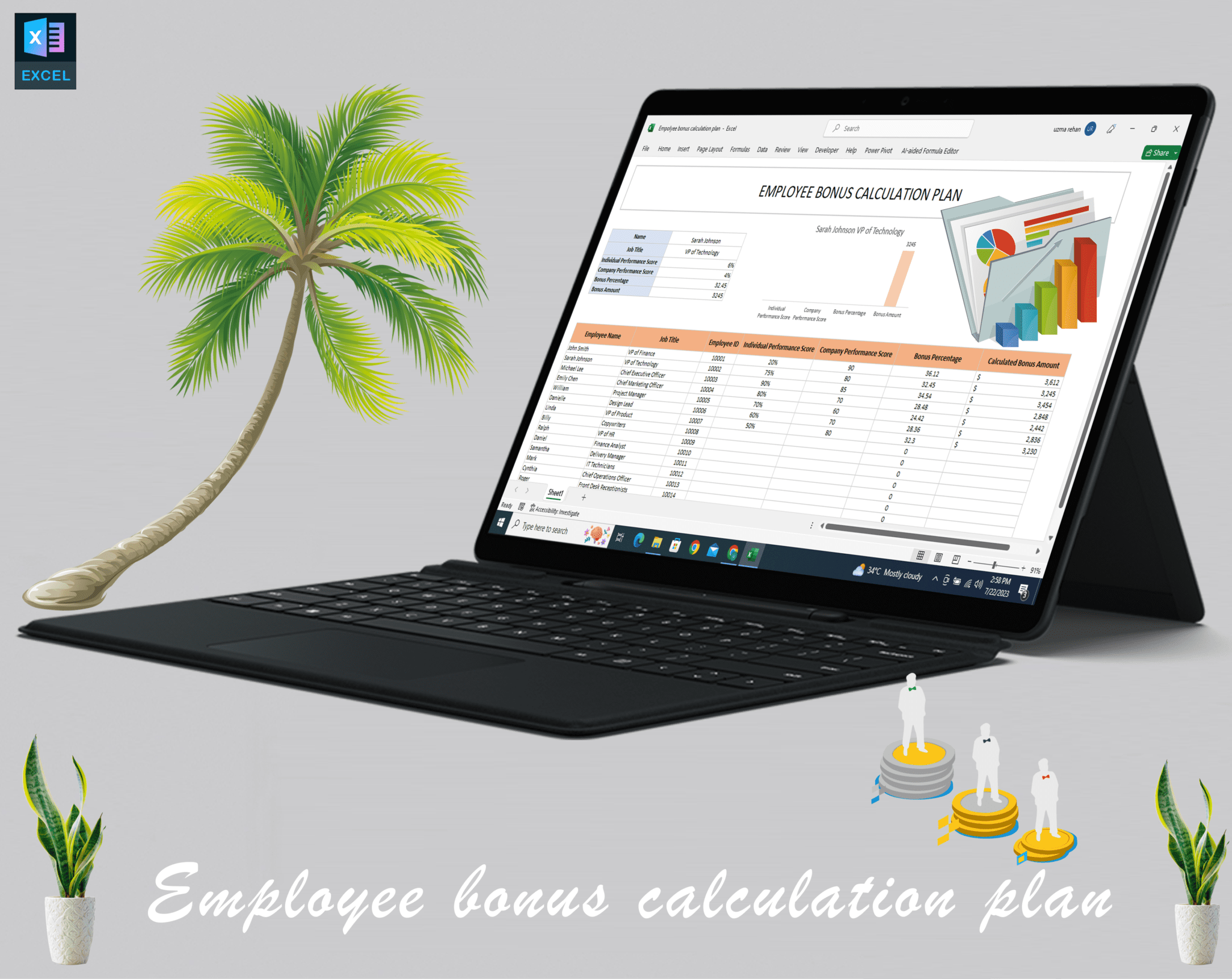Employee Incentive Plan Template | Bonus & Payroll Calculation