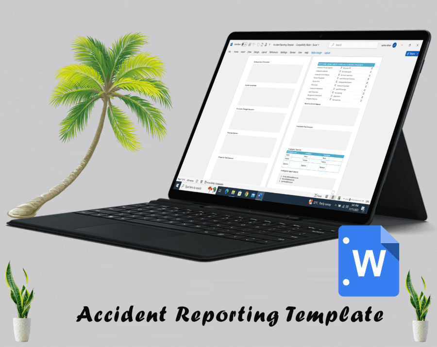 Workplace Accident Report Template – Editable & Instant Download