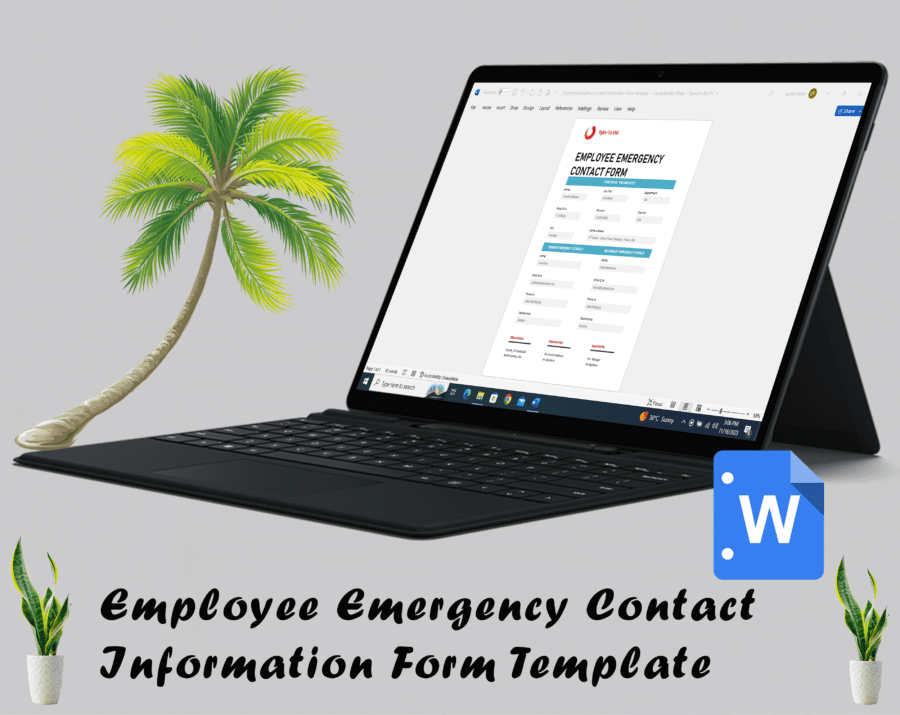 Employee Emergency Contact Form Template – Printable & Editable
