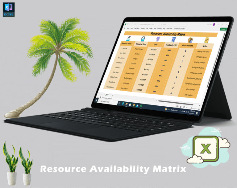 Resource Availability Matrix Template - Easy Resource Planning ...