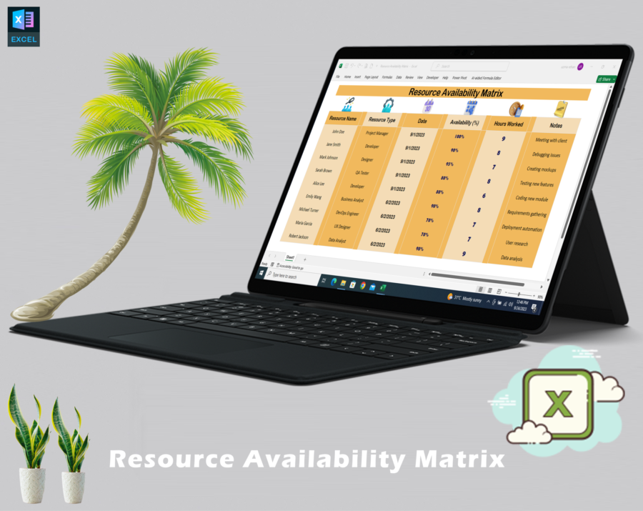 Resource Availability Matrix Template - Easy Resource Planning ...