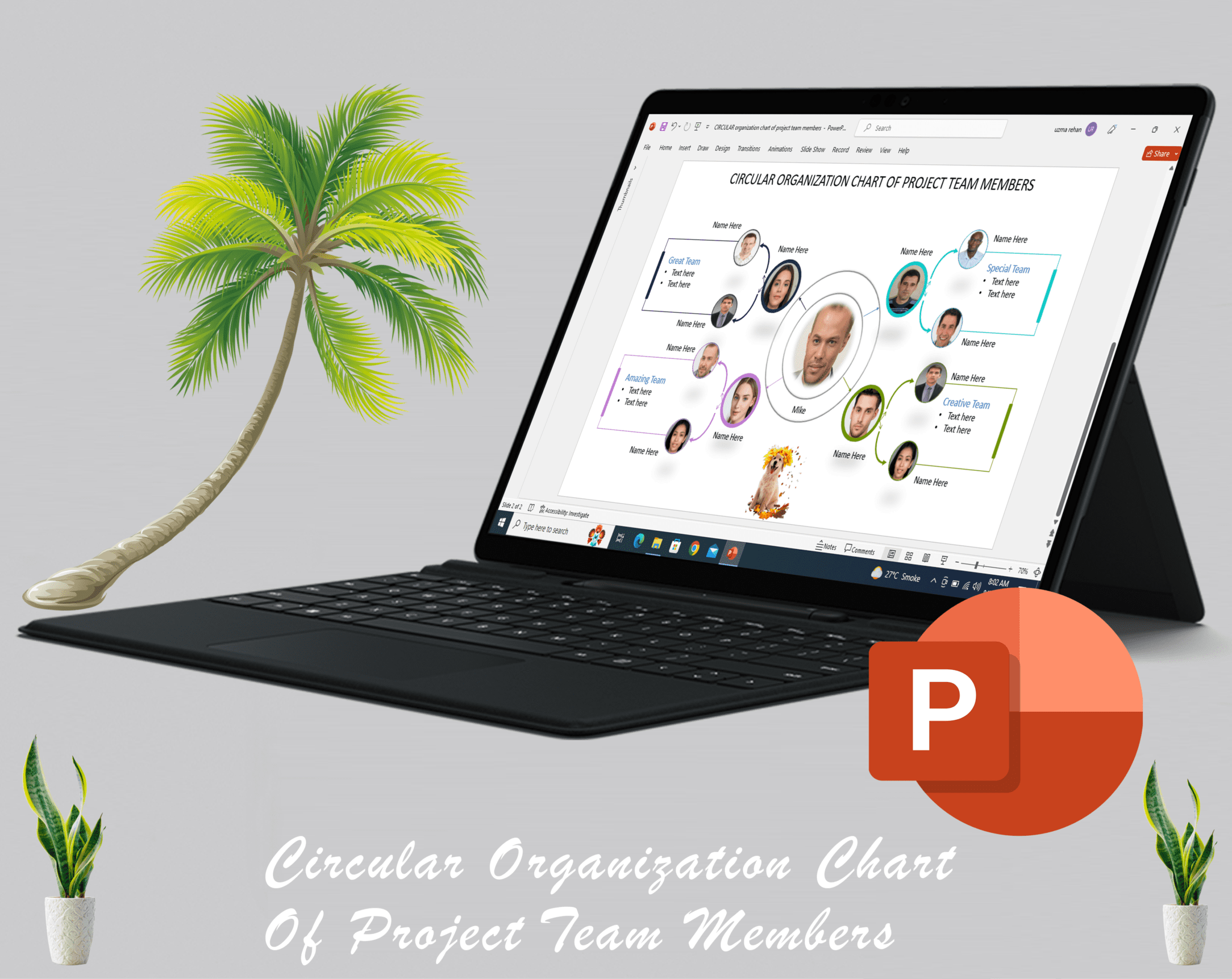 Circular organization chart of project team members - Diirzal