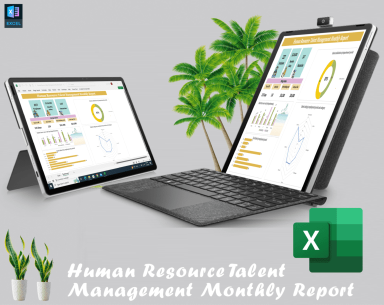 HR Dashboard Template | Talent Management Monthly Report & Analytics Tool