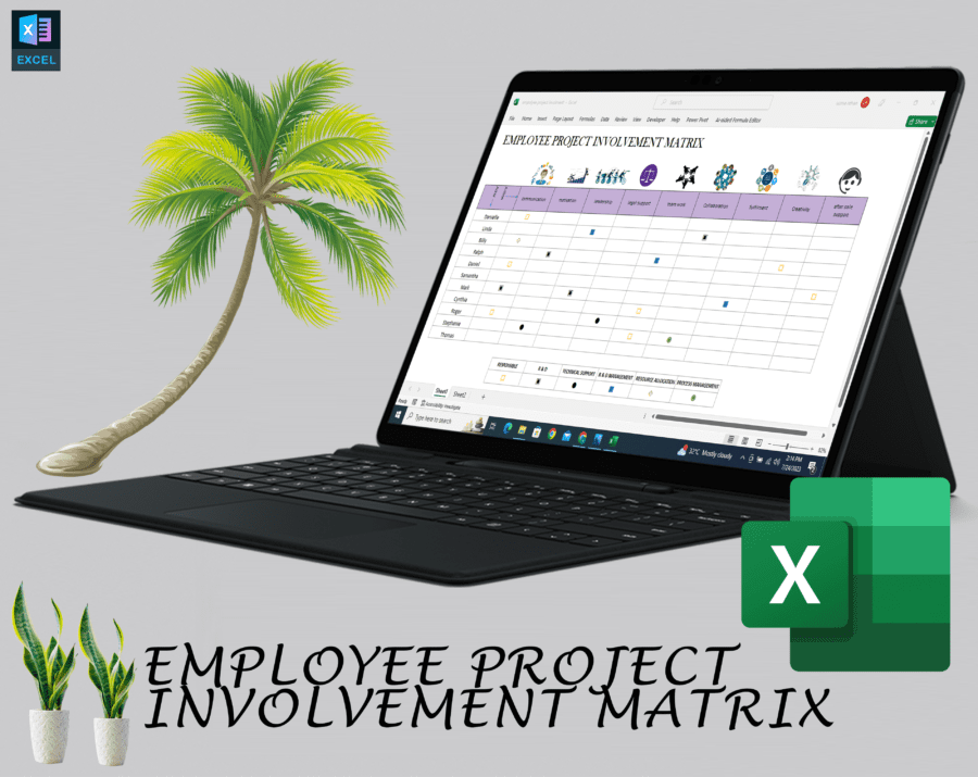 Employee Project Involvement Matrix – Best Team Task Tool