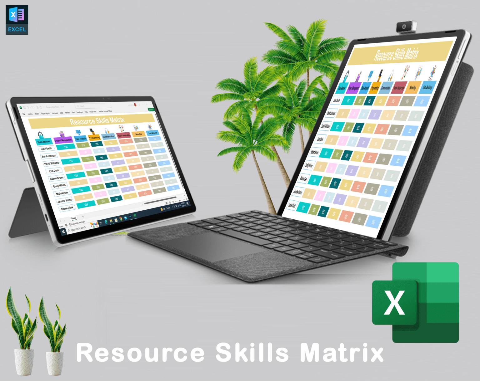 Order Resource Skills Matrix Template for Employee Skills Assessment