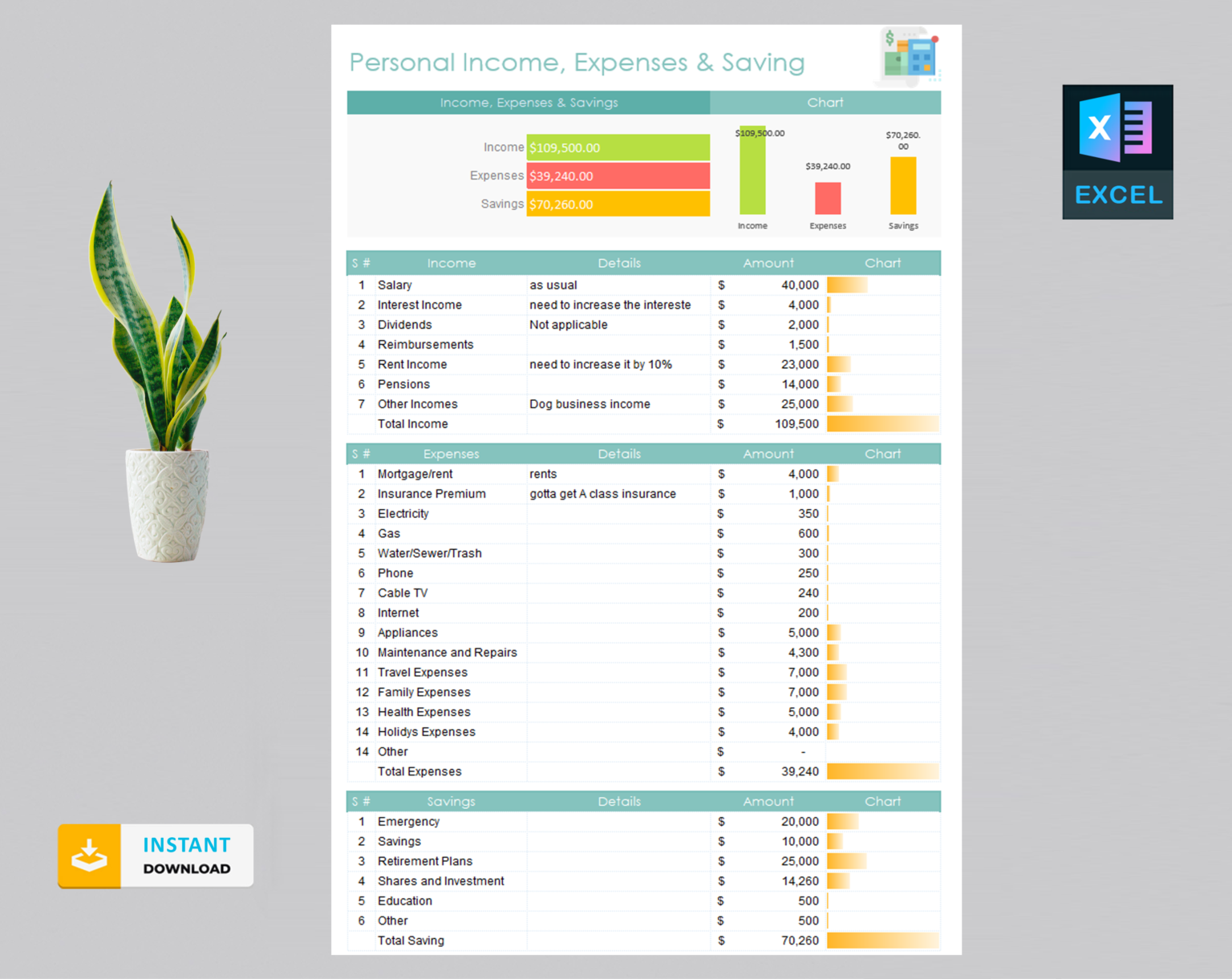 Personal Finance Tracker | Budget, Expenses & Savings Simplified