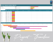 Gantt Chart Template - Editable Project Schedule & Project Management ...