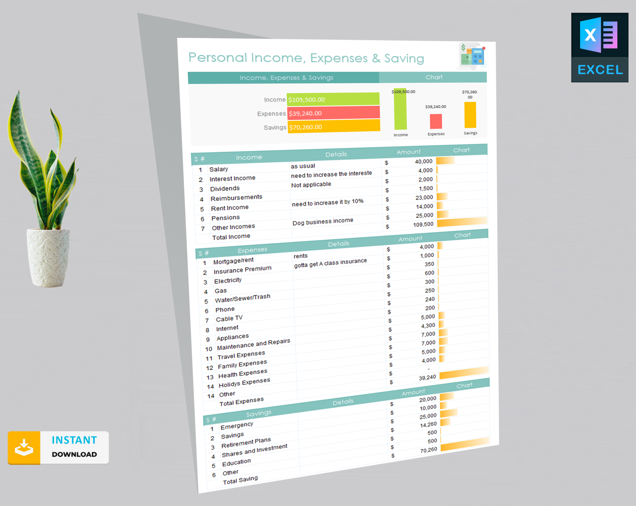 Personal Finance Tracker | Budget, Expenses & Savings Simplified