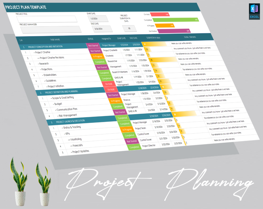 Project Planning Template – Simplify Task Management and Timelines