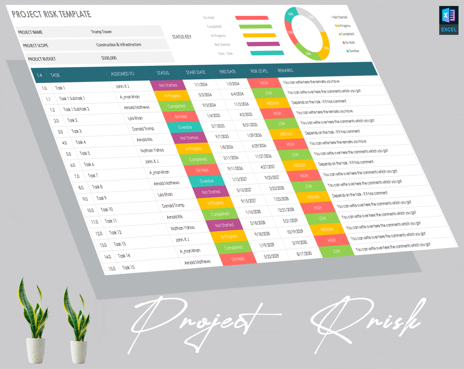 Download Project Risk Register Template | Risk Management Plan ...