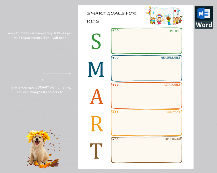 Kids Goal Tracker – Best SMART Goal-Setting Template for Children
