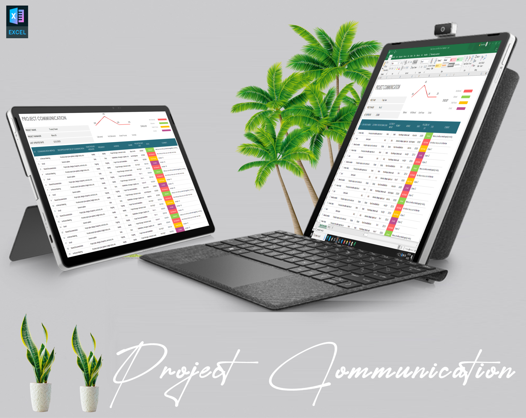 Project Communication Tracking Matrix - Excel Template for Effective ...