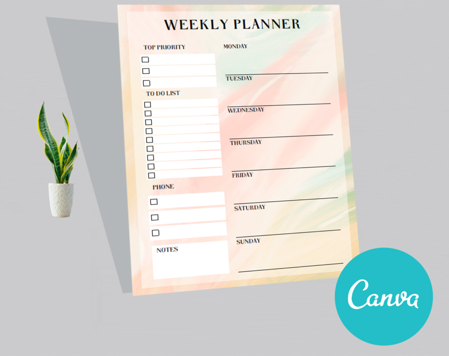 Printable Planner | Download Weekly Planner Template