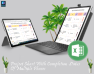 Project Management Chart Excel Template for Milestone & Phase Tracking