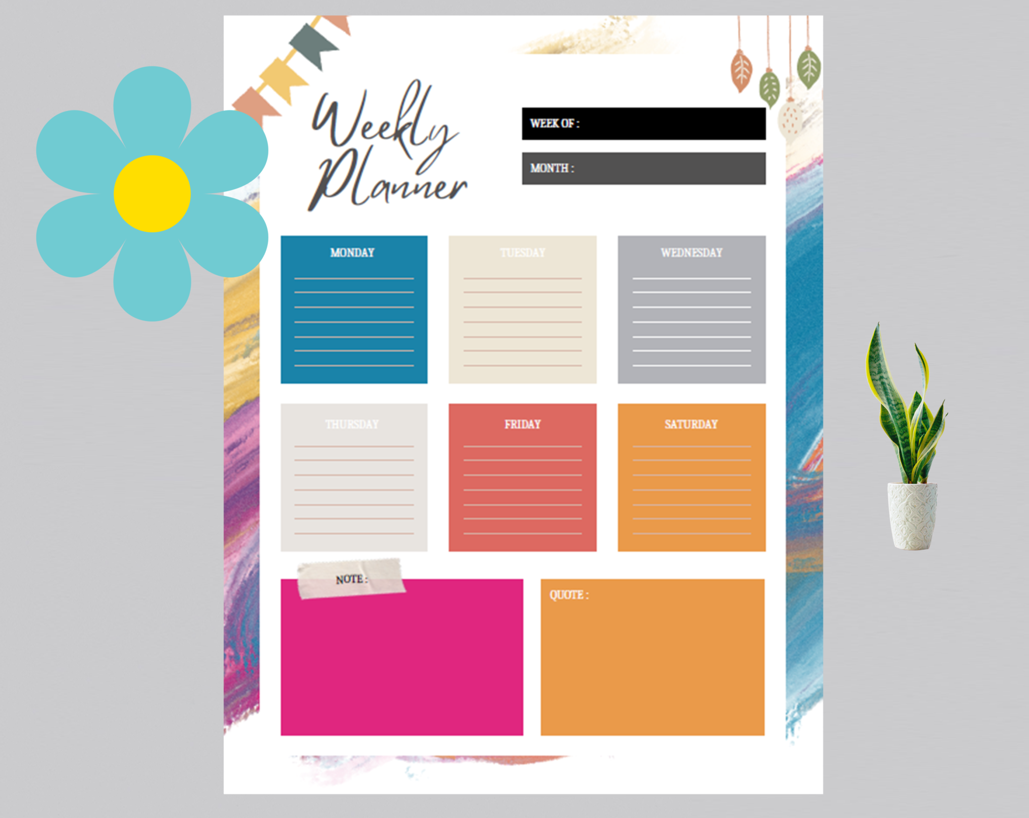 Best Weekly Planner for Time Management & Productivity - Printable ...