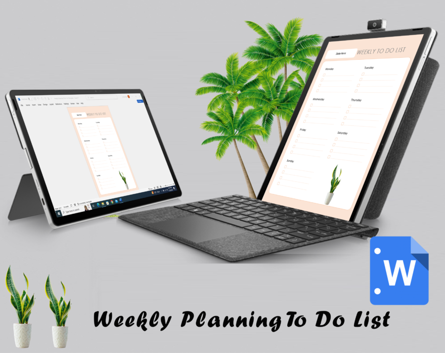 Weekly Planning To-Do List Template | Customizable Productivity Planner