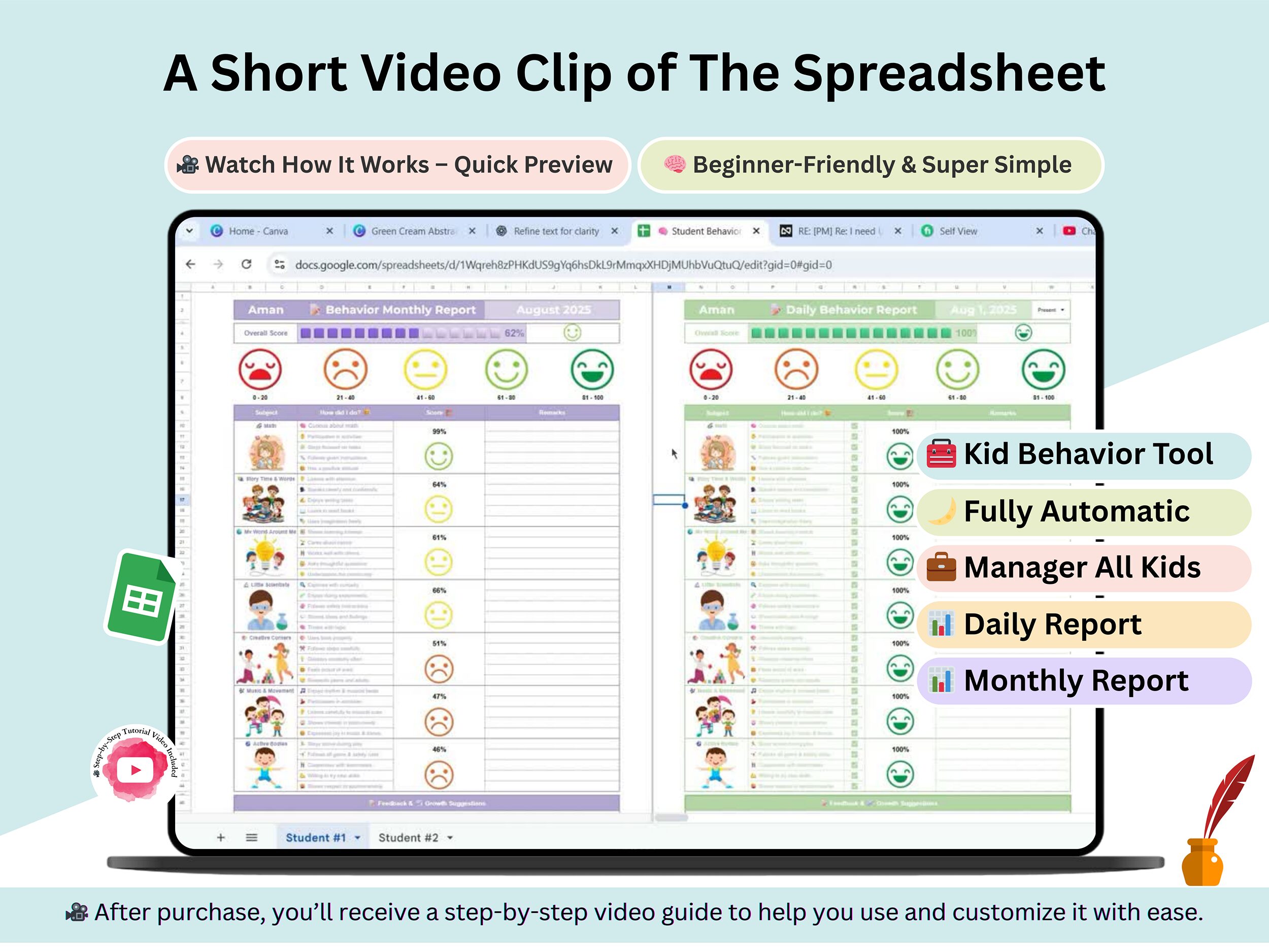 behavior tracker - student behavior tracker - behavior chart - behavior ...