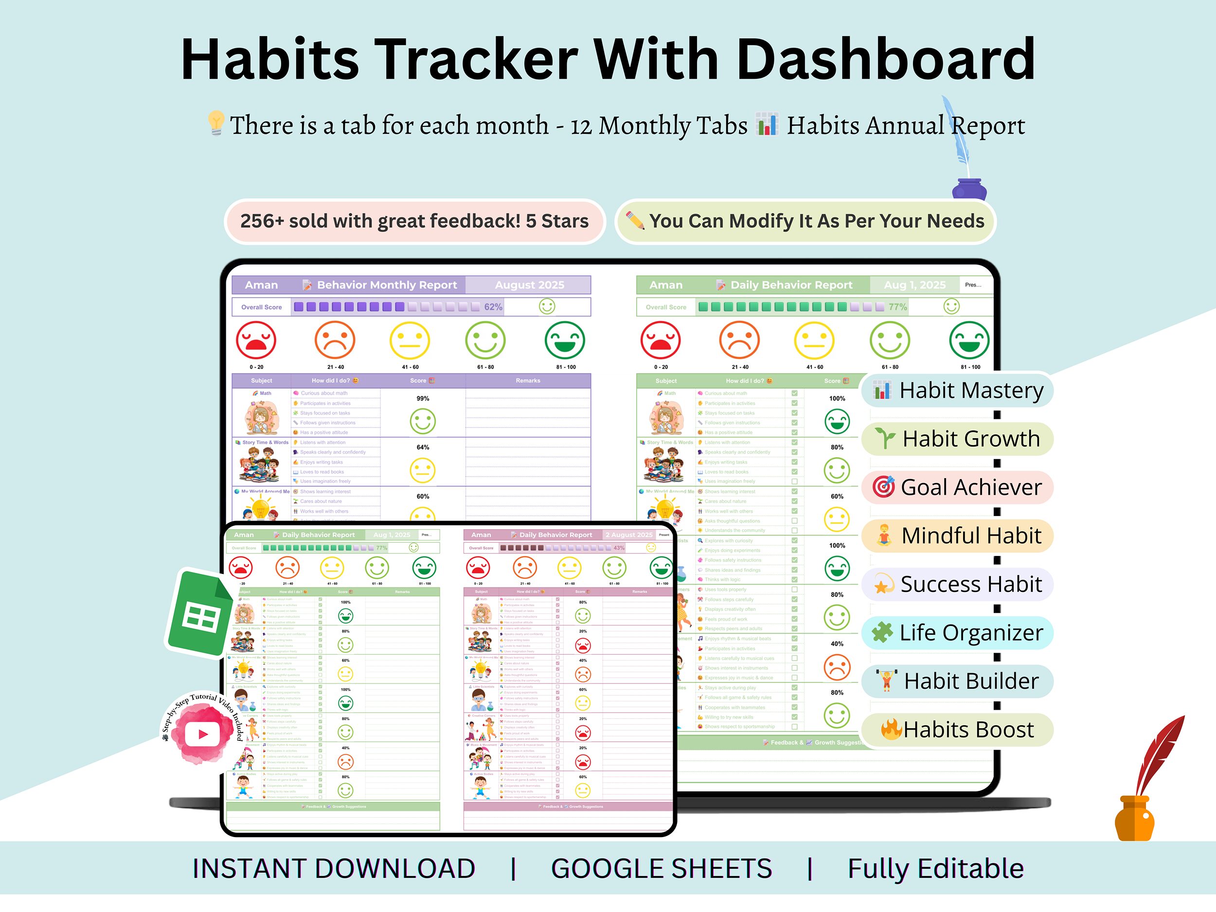 behavior tracker - student behavior tracker - behavior chart - behavior ...